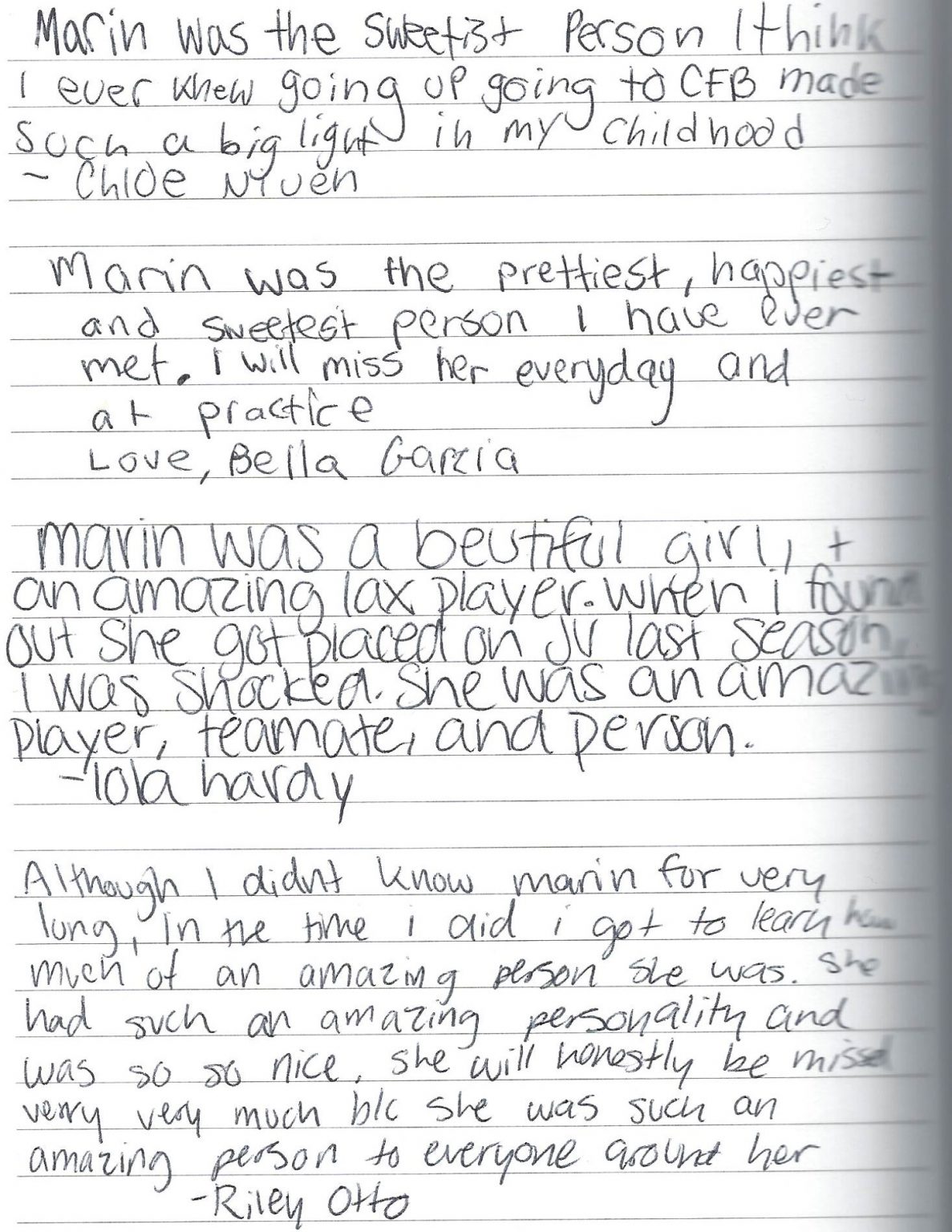 Marin Elizabeth Lacson Memorial Foundation – Making a better world, one ...